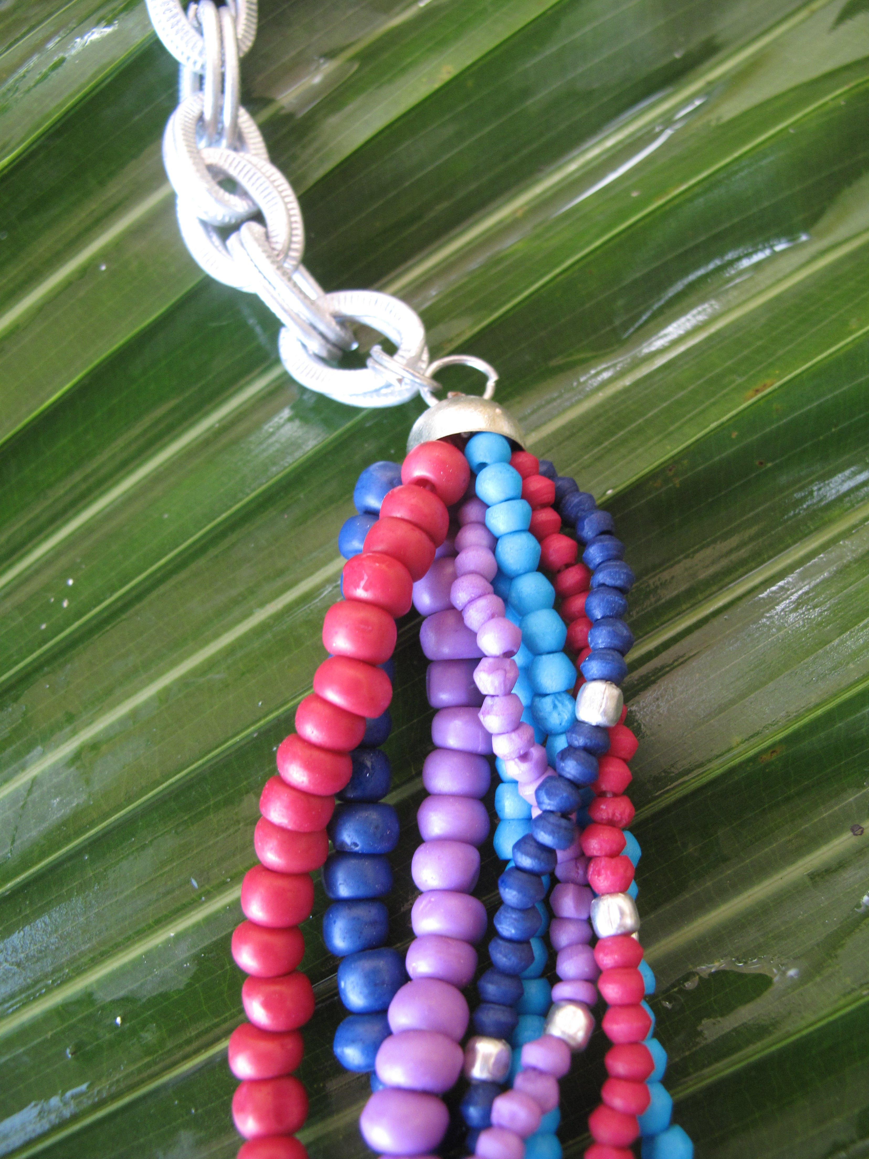 Monsoon Necklace | Tropical Beaded Statement Piece – West Indies Wear ...